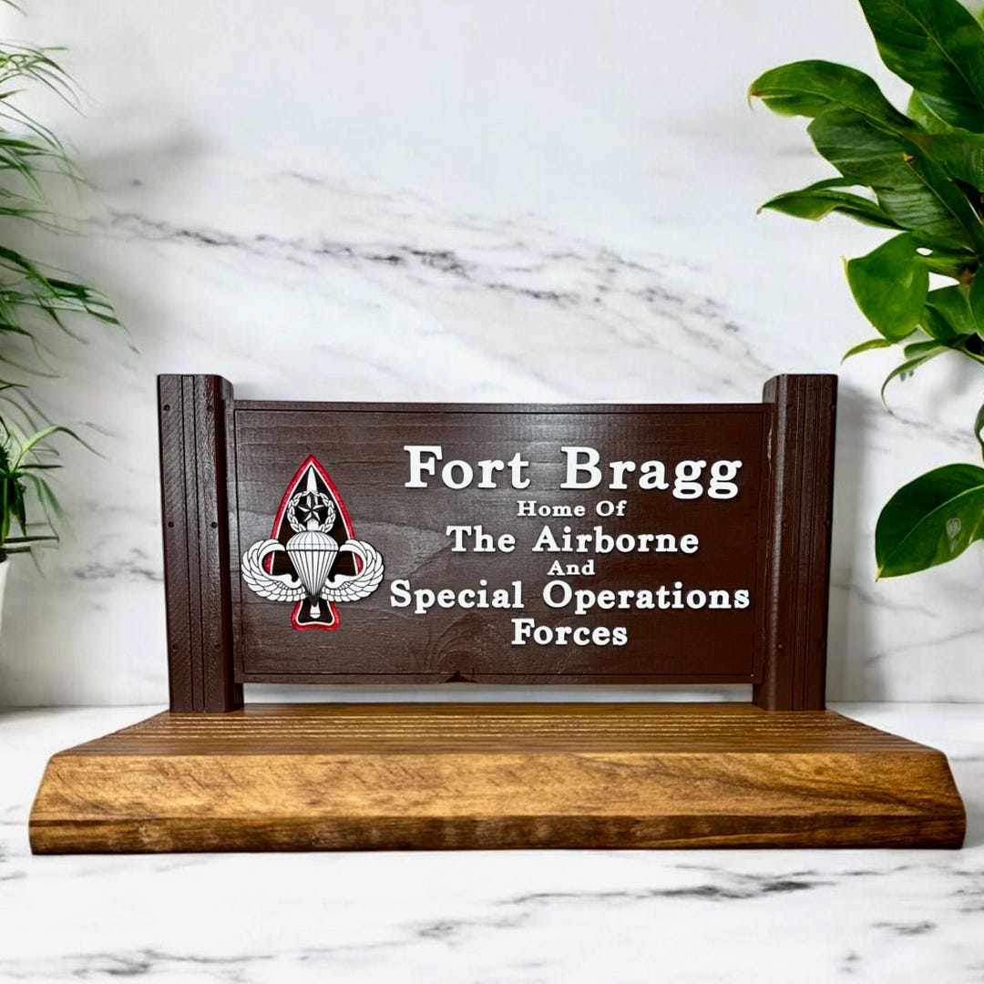 Iconic Fort Bragg Sign Coin Display, Military Gift, Airborne ...