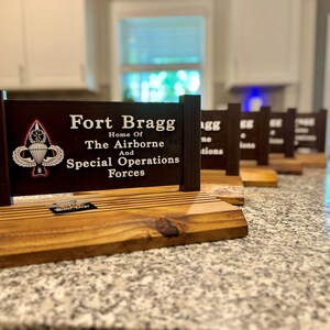 Iconic Fort Bragg Sign Coin Display, Military Gift, Airborne ...
