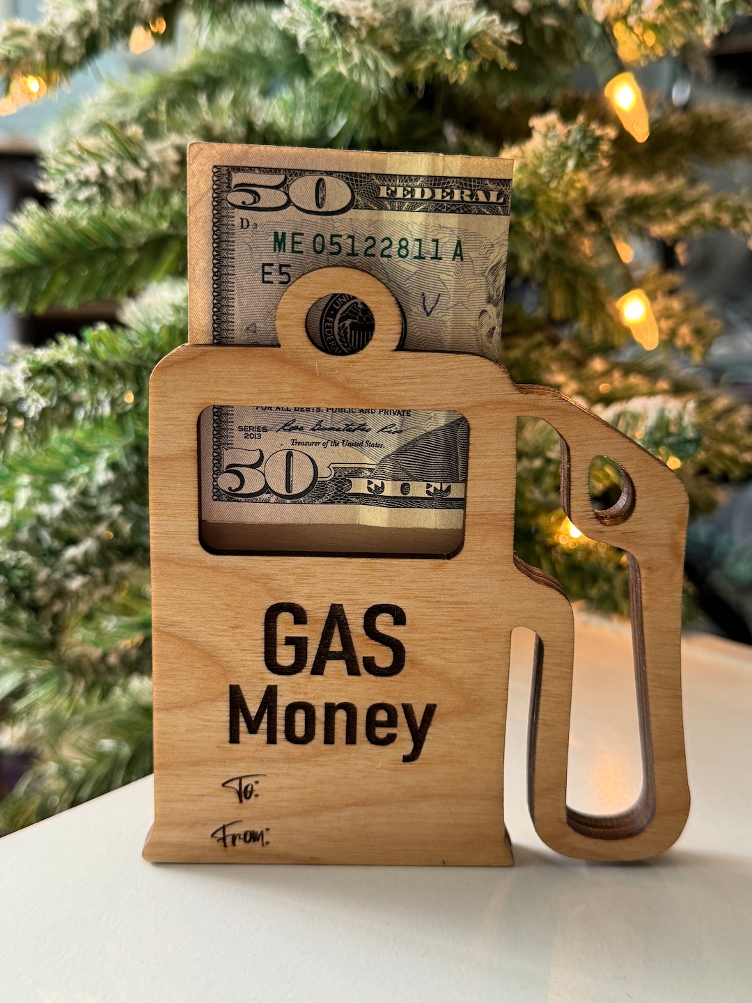 Gas Money Gift Card and Cash Holder, Christmas Ornament Gift - Etsy