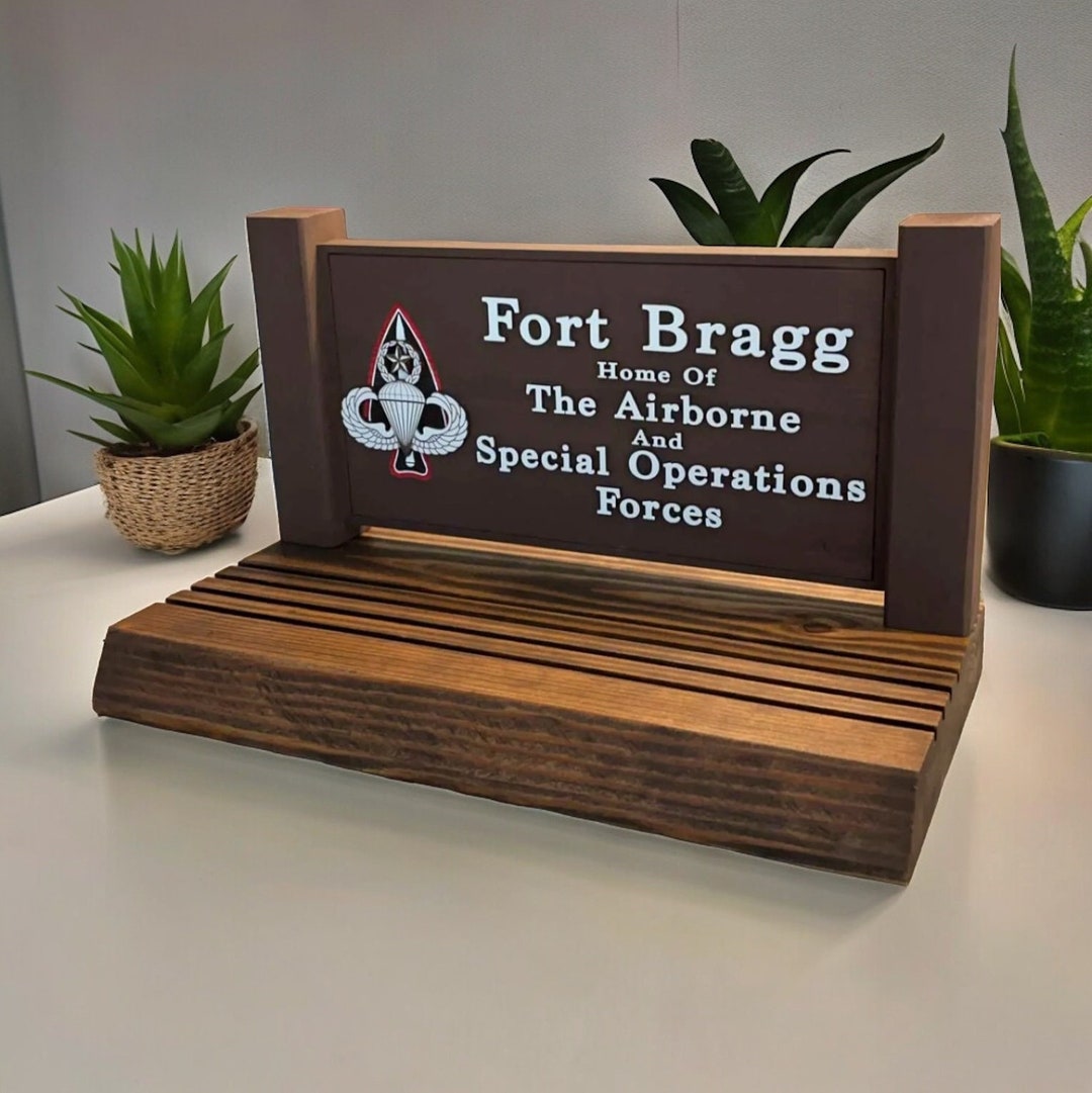 Iconic Fort Bragg Sign Coin Display, Military Gift, Airborne ...