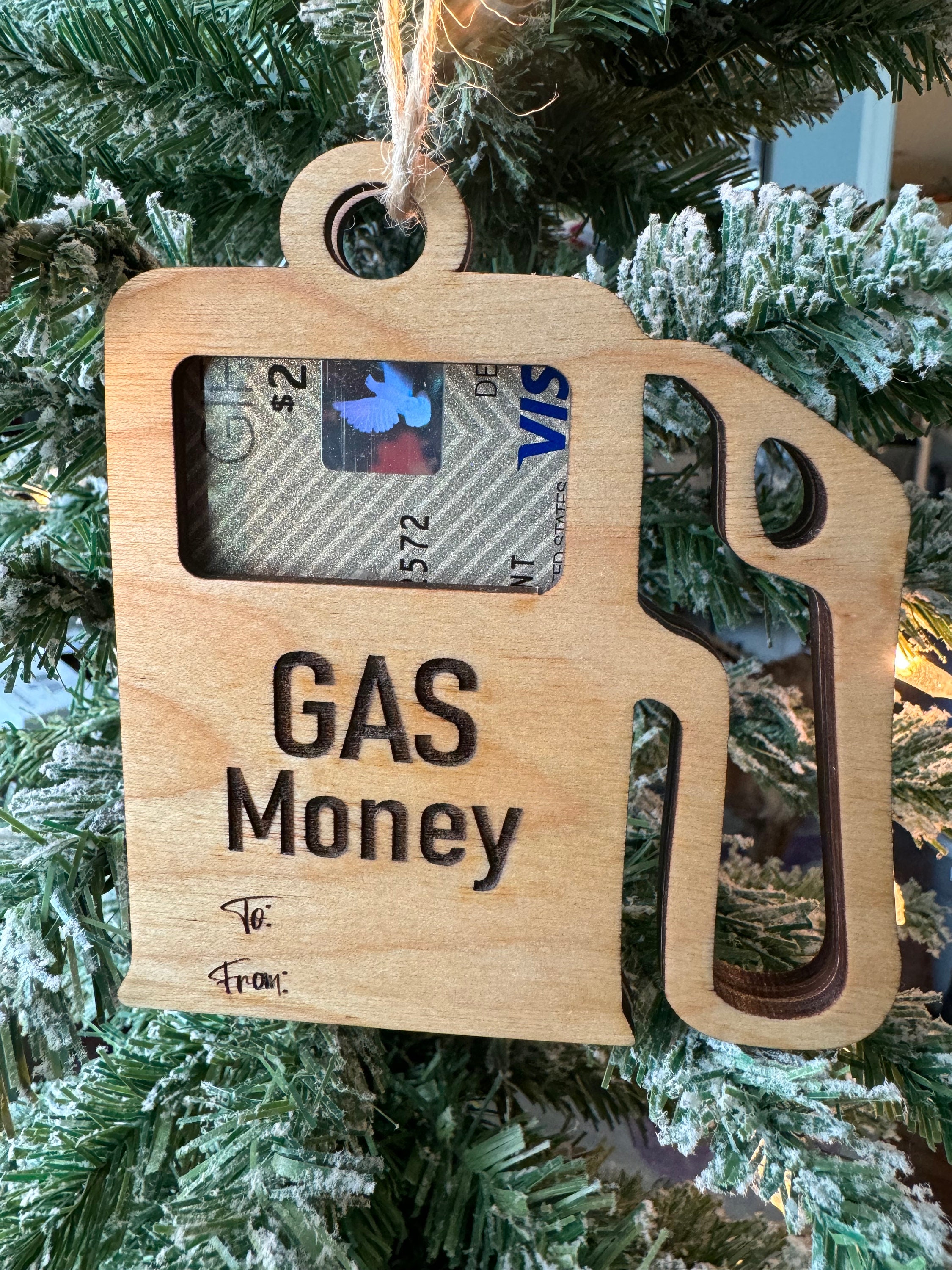 Gas Money Gift Card and Cash Holder, Christmas Ornament Gift - Etsy
