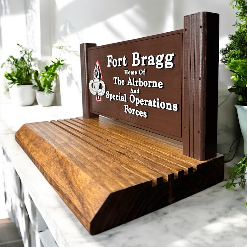 Iconic Fort Bragg Sign Coin Display, Military Gift, Airborne ...