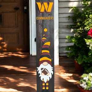 3D Football Gnome Porch Leaner, Sign, Team Sign - Etsy