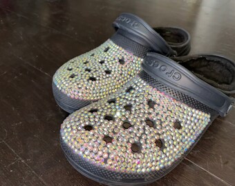 Rhinestone Crocs - Etsy