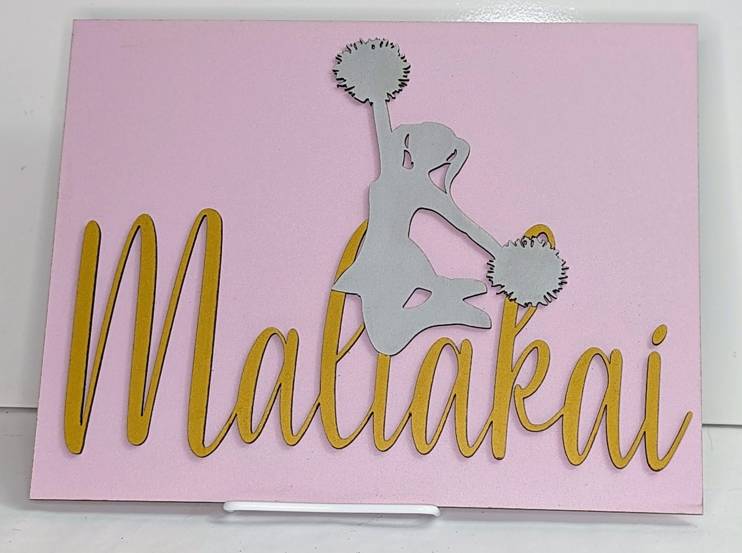 Personalized Cheerleader Name Sign, 3D Custom Cheerleader Sign, Laser ...