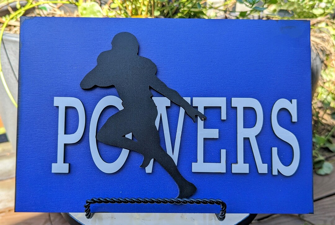 Personalized Football Player Sign, 3D Custom Football Sign, Kids Room ...