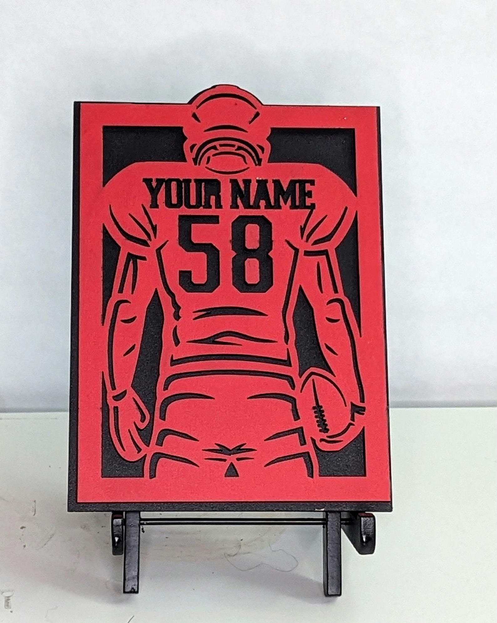 Custom Football Player Signs - Personalized Team Spirit Plaque - Etsy