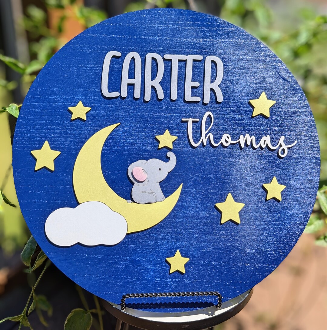 Baby Nursery Sign, Personalized 3d Nursery Sign, Customized Baby Name ...