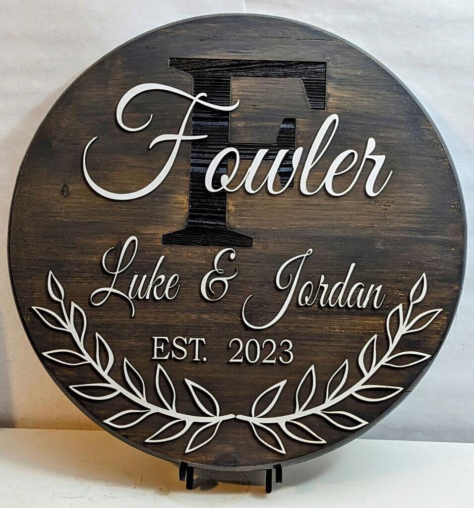 Personalized Wood Last Name Signs, Anniversary Gift, Wedding Gift - Etsy