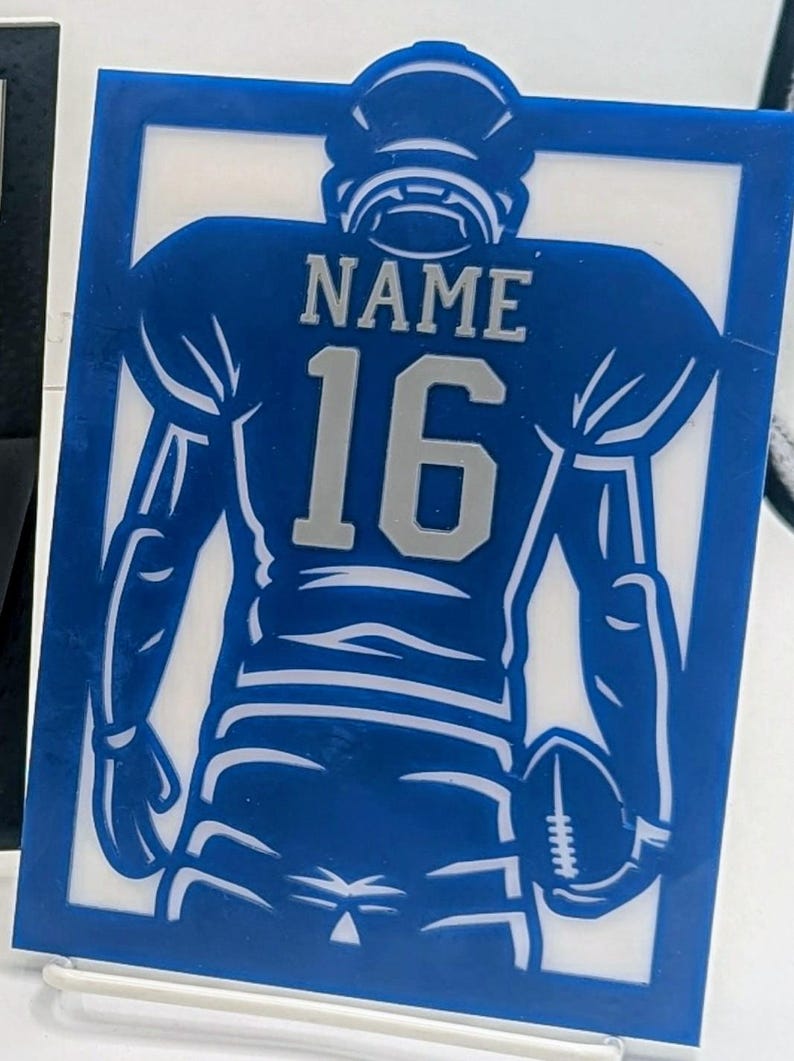 Custom Football Player Signs - Personalized Team Spirit Plaque - Etsy
