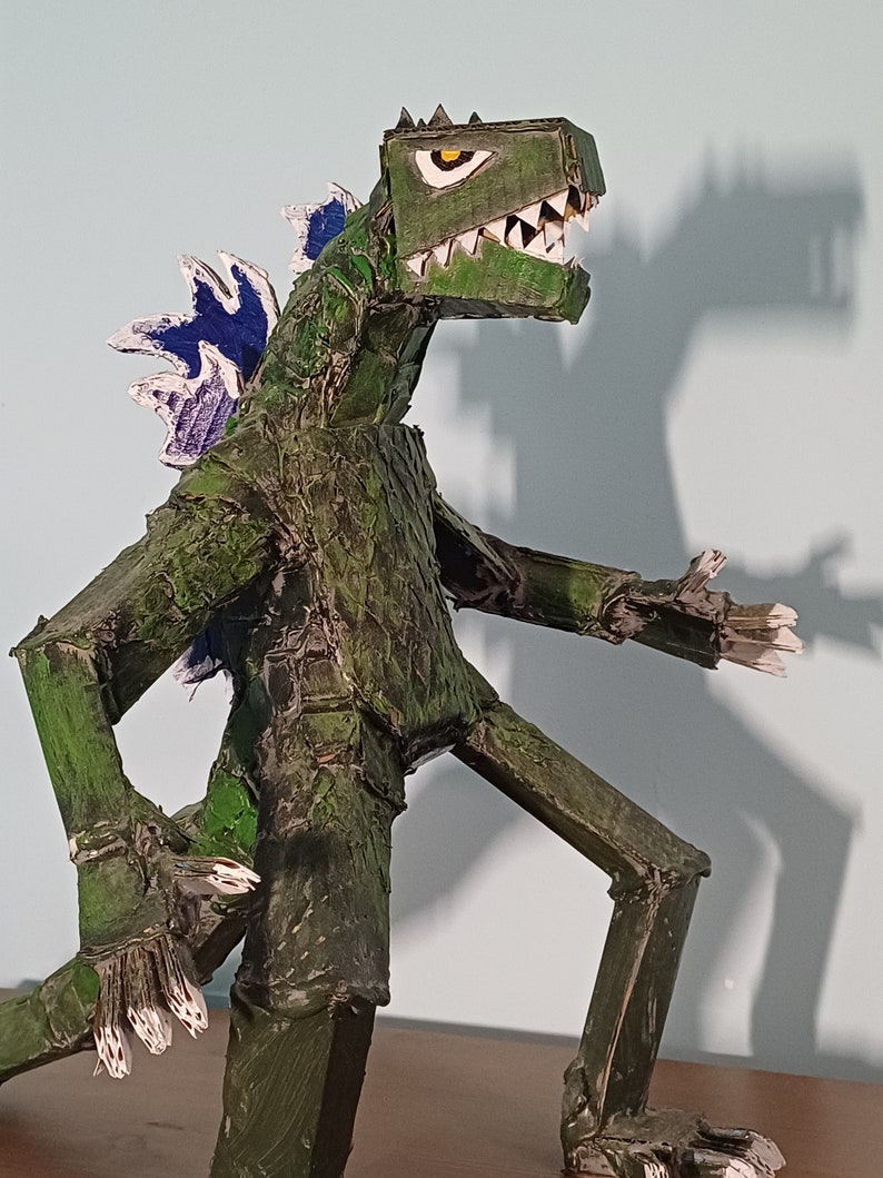 Cardboard Godzilla Statue - Etsy