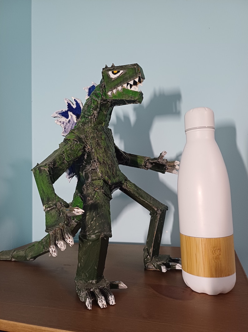 Cardboard Godzilla Statue - Etsy