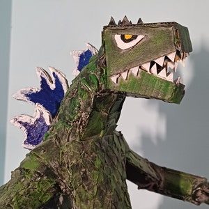 Cardboard Godzilla Statue - Etsy