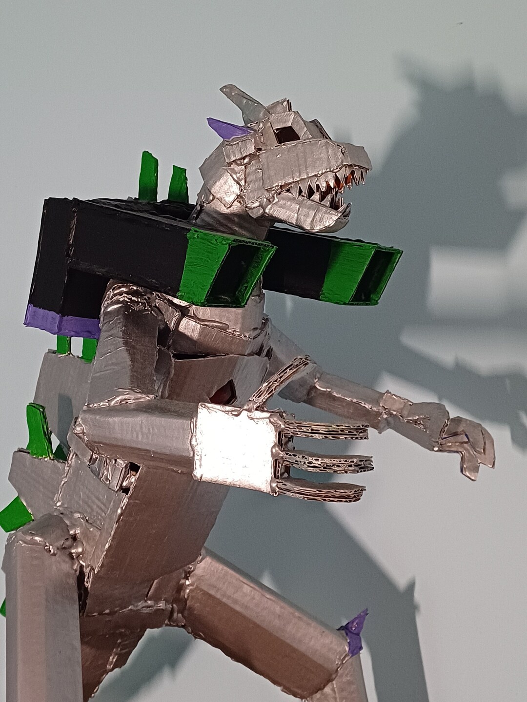 Cardboard Mechagodzilla Statue Etsy