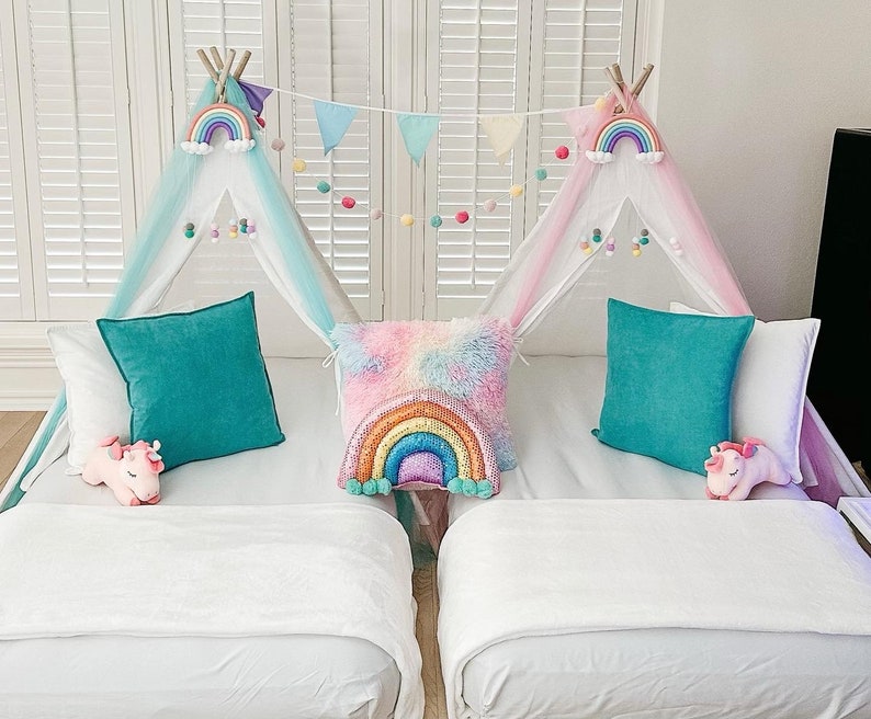 Teepee Sleepover Party in a Box - Rainbow Theme - Etsy