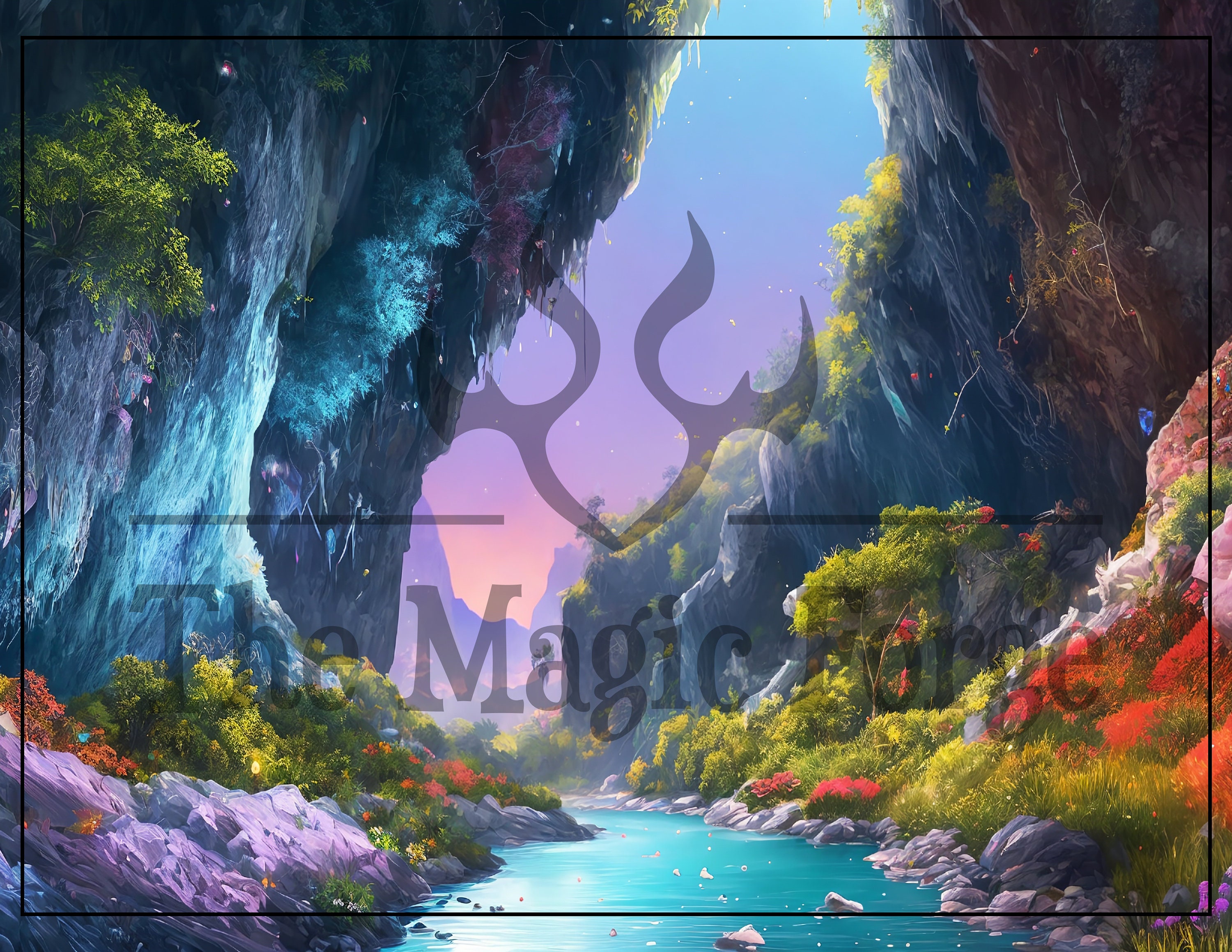 Dreamlike Realms Fantasy Landscapes AI Art Digital Printable - Etsy