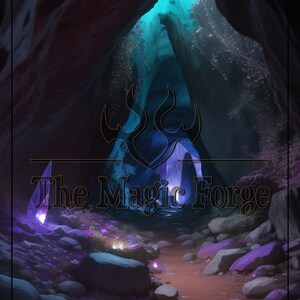Crystal Caverns & Magical Forests Fantasy Landscapes Digital Printable ...