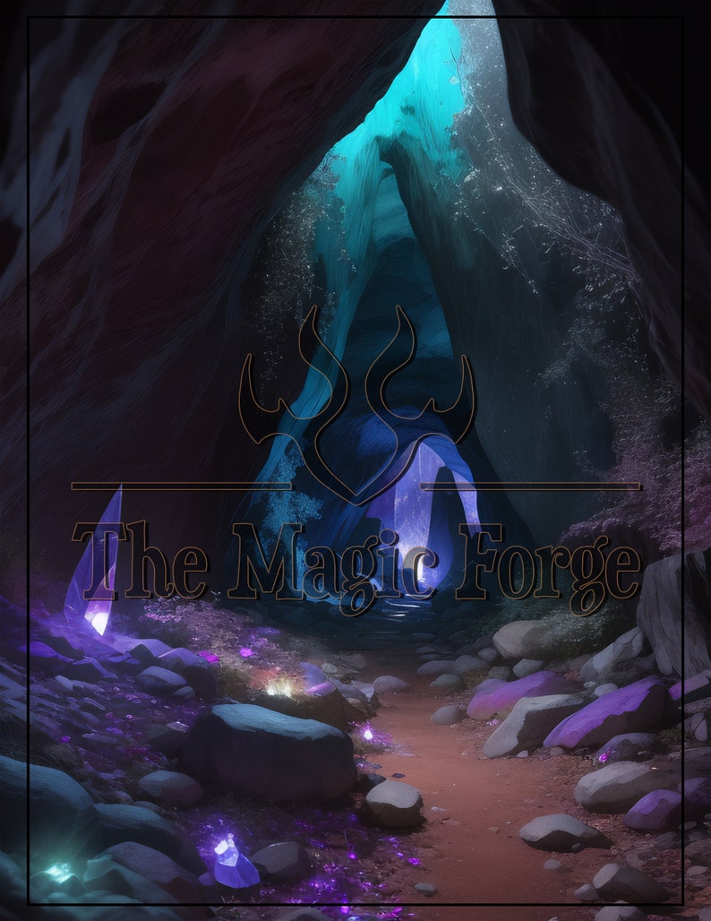 Crystal Caverns & Magical Forests Fantasy Landscapes Digital Printable ...