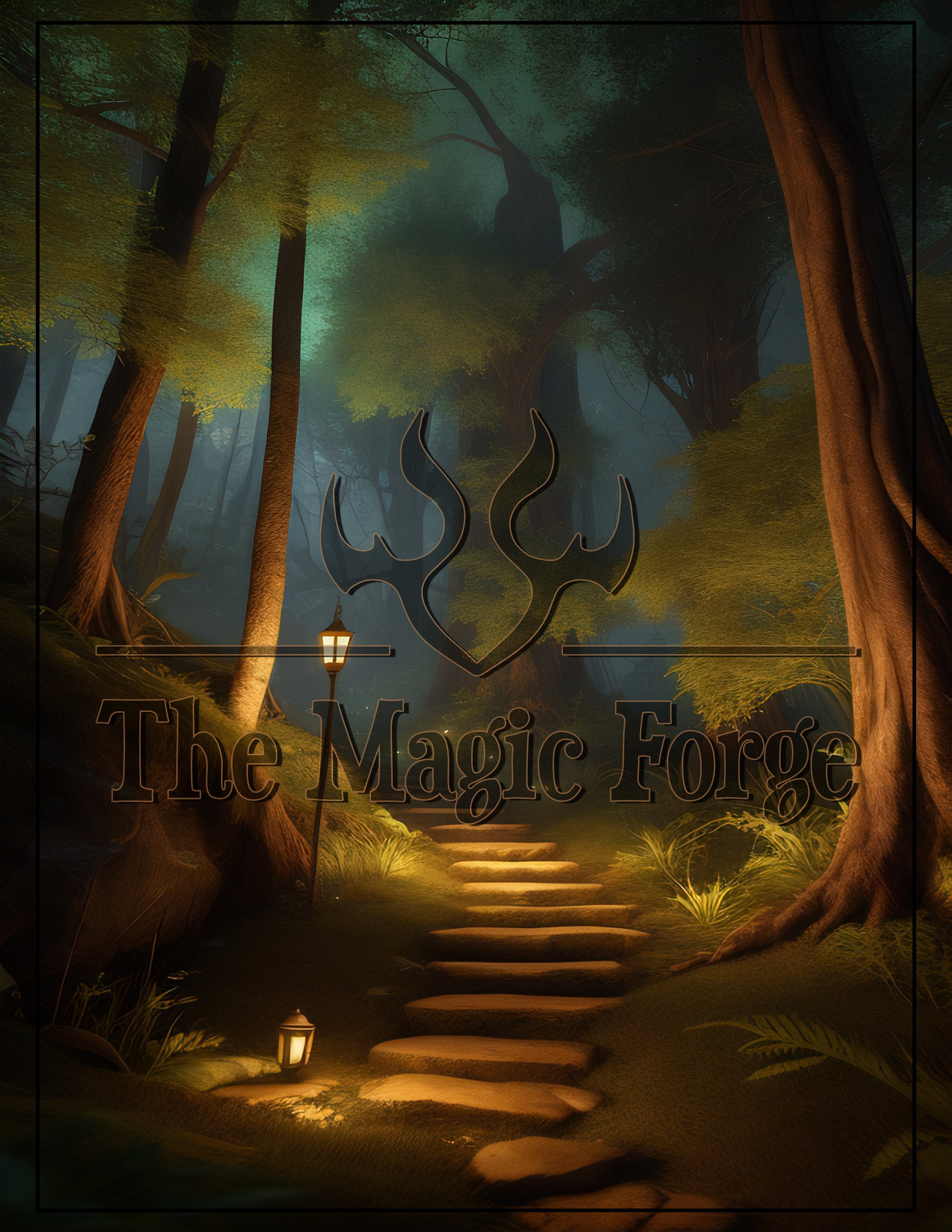 Crystal Caverns & Magical Forests Fantasy Landscapes Digital Printable ...