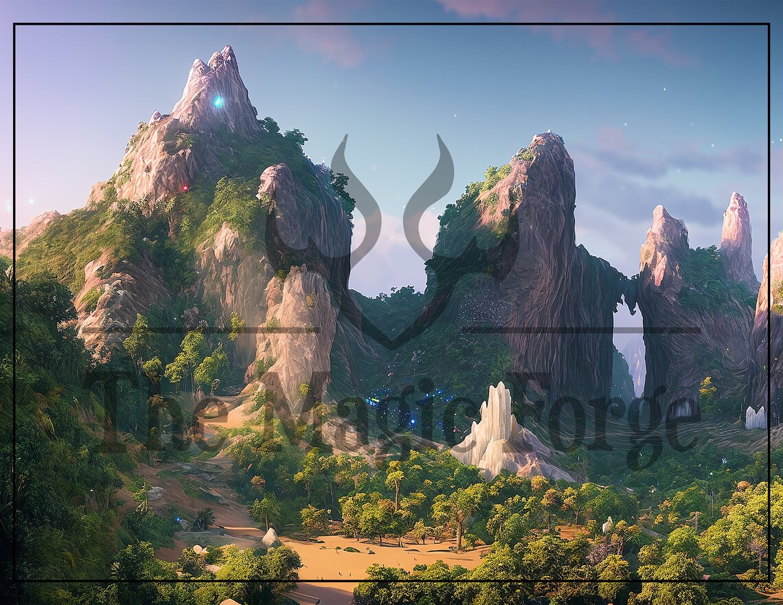 Dreamlike Realms Fantasy Landscapes AI Art Digital Printable - Etsy