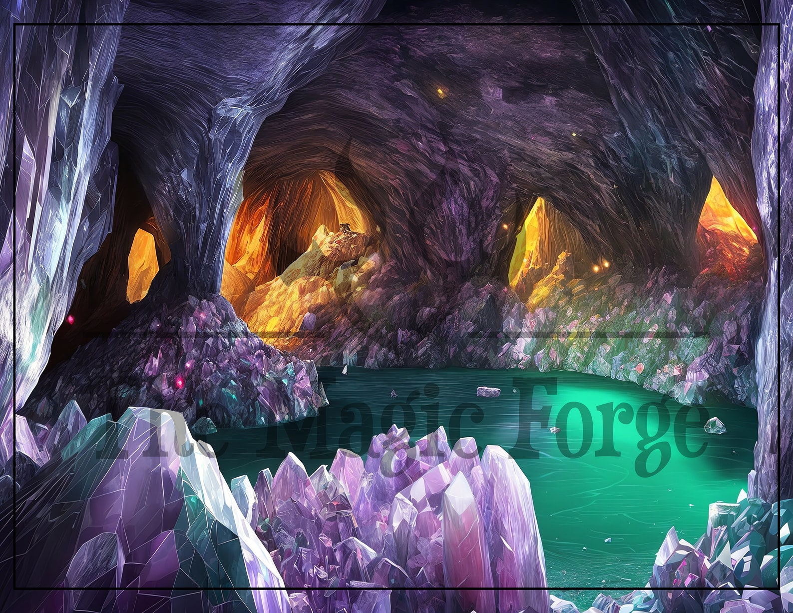 Dreamlike Realms Fantasy Landscapes AI Art Digital Printable Paper for ...