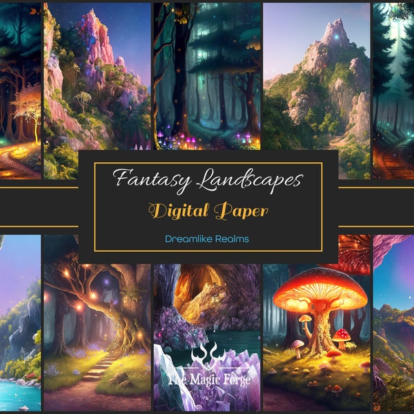 Fantasy Landscapes - Etsy