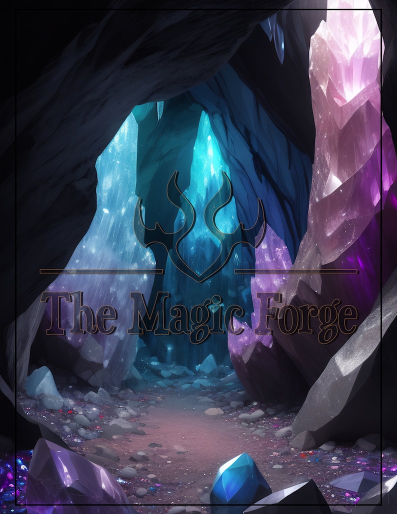 Crystal Caverns & Magical Forests Fantasy Landscapes Digital Printable ...