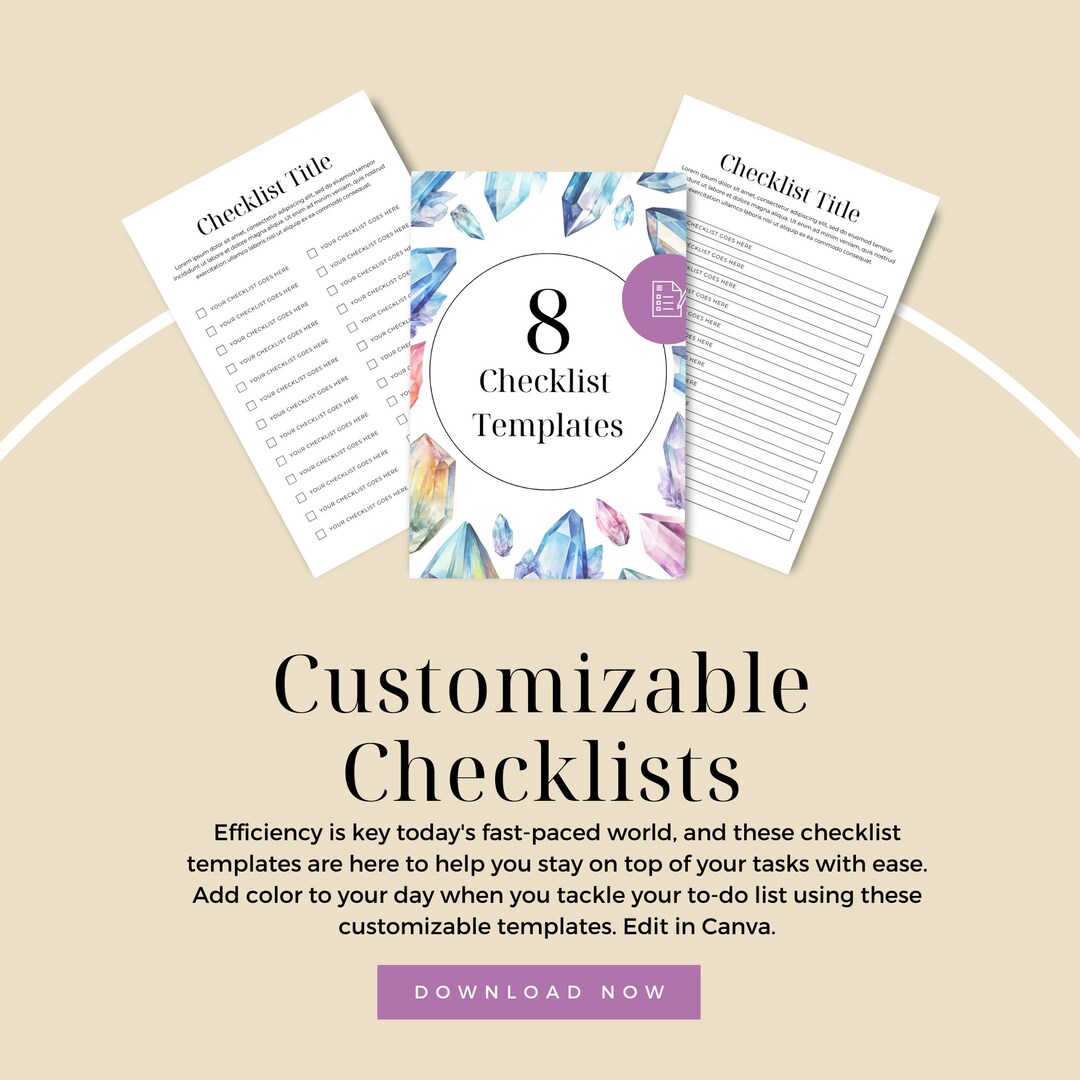 8 Checklist Template Designs. Completely Personalize Your to Do Lists ...