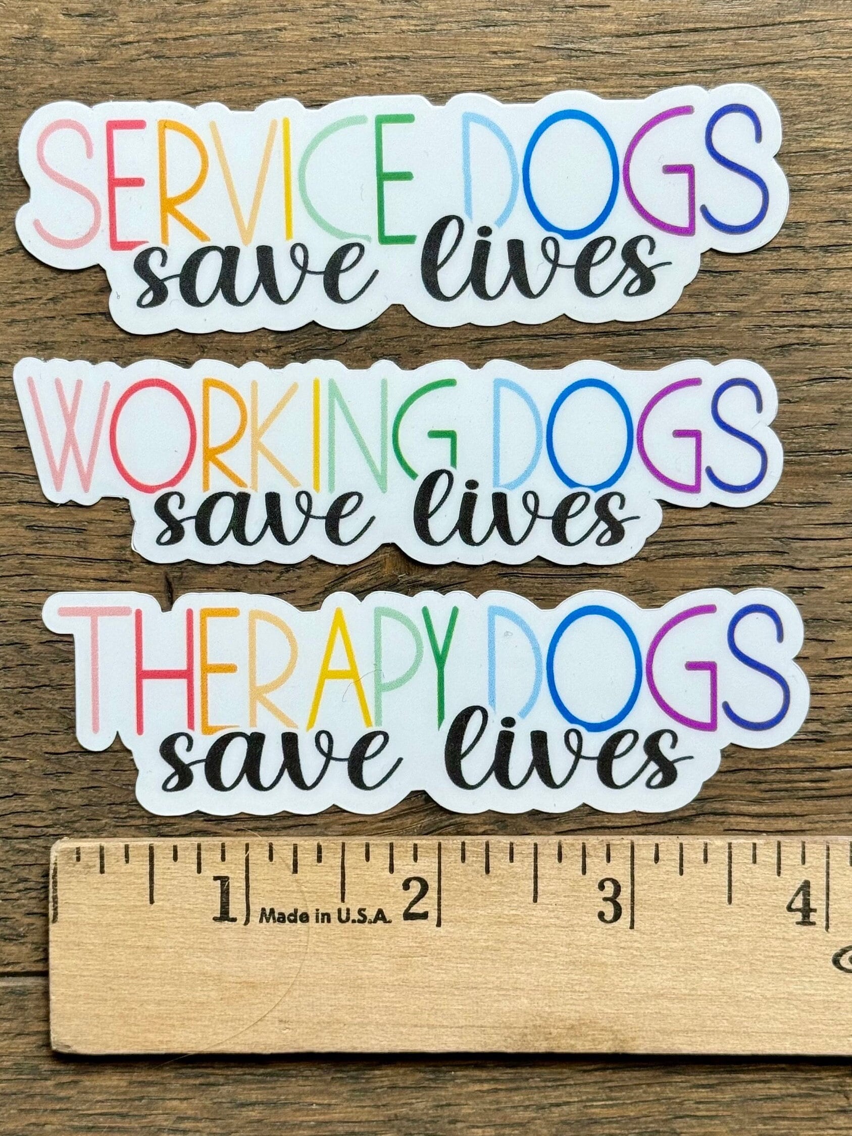 Service/working/therapy Dogs Save Lives Sticker - Etsy