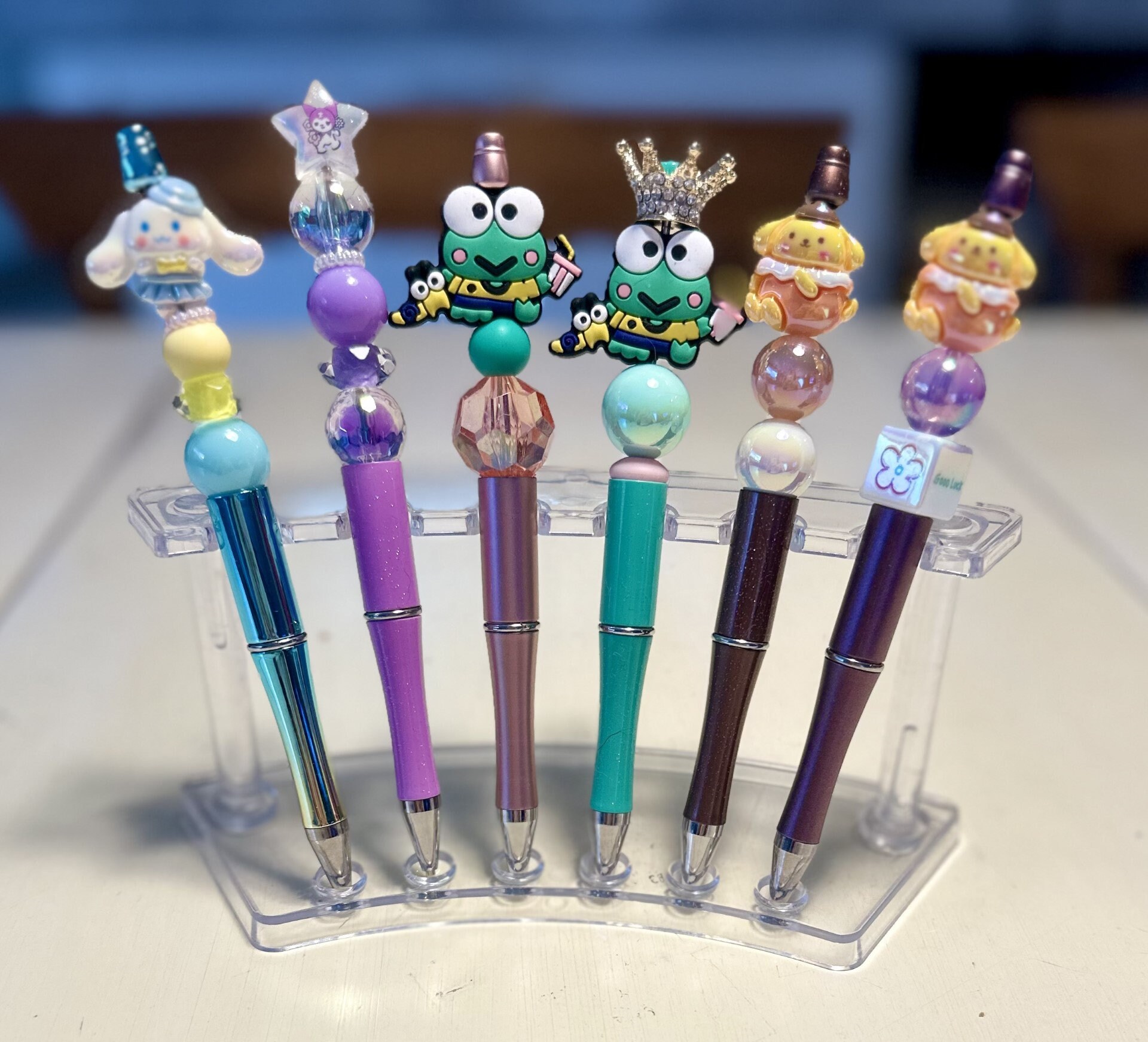 Kids/animals Beaded and Refillable Pens Kid/animal Theme - Etsy
