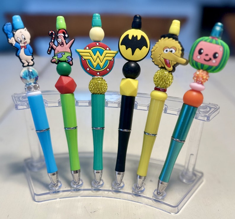Kids/animals Beaded and Refillable Pens Kid/animal Theme - Etsy