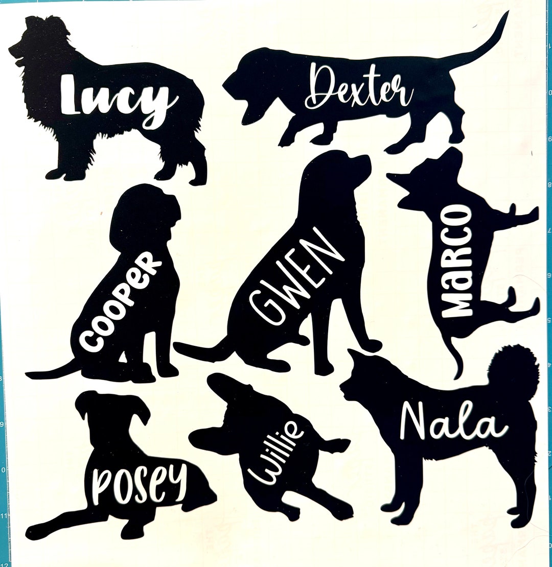 Personalized Dog Breed Decal Stickers, Custom Cat Silhouette - Etsy