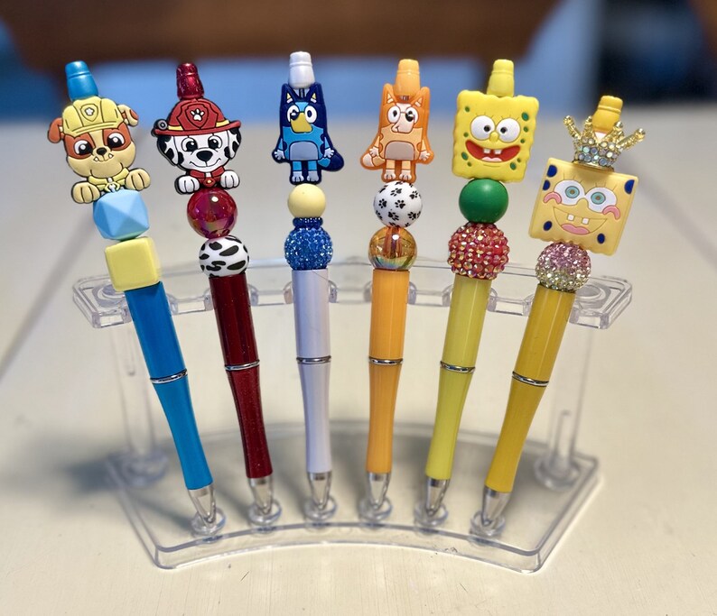 Kids/animals Beaded and Refillable Pens Kid/animal Theme - Etsy