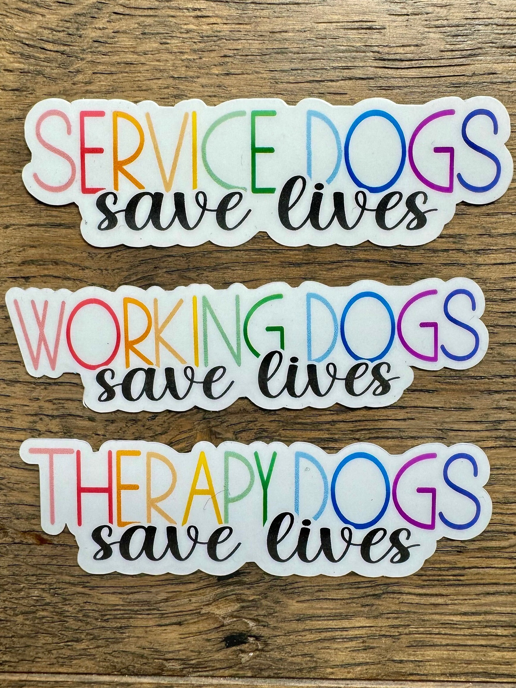 Service/working/therapy Dogs Save Lives Sticker - Etsy