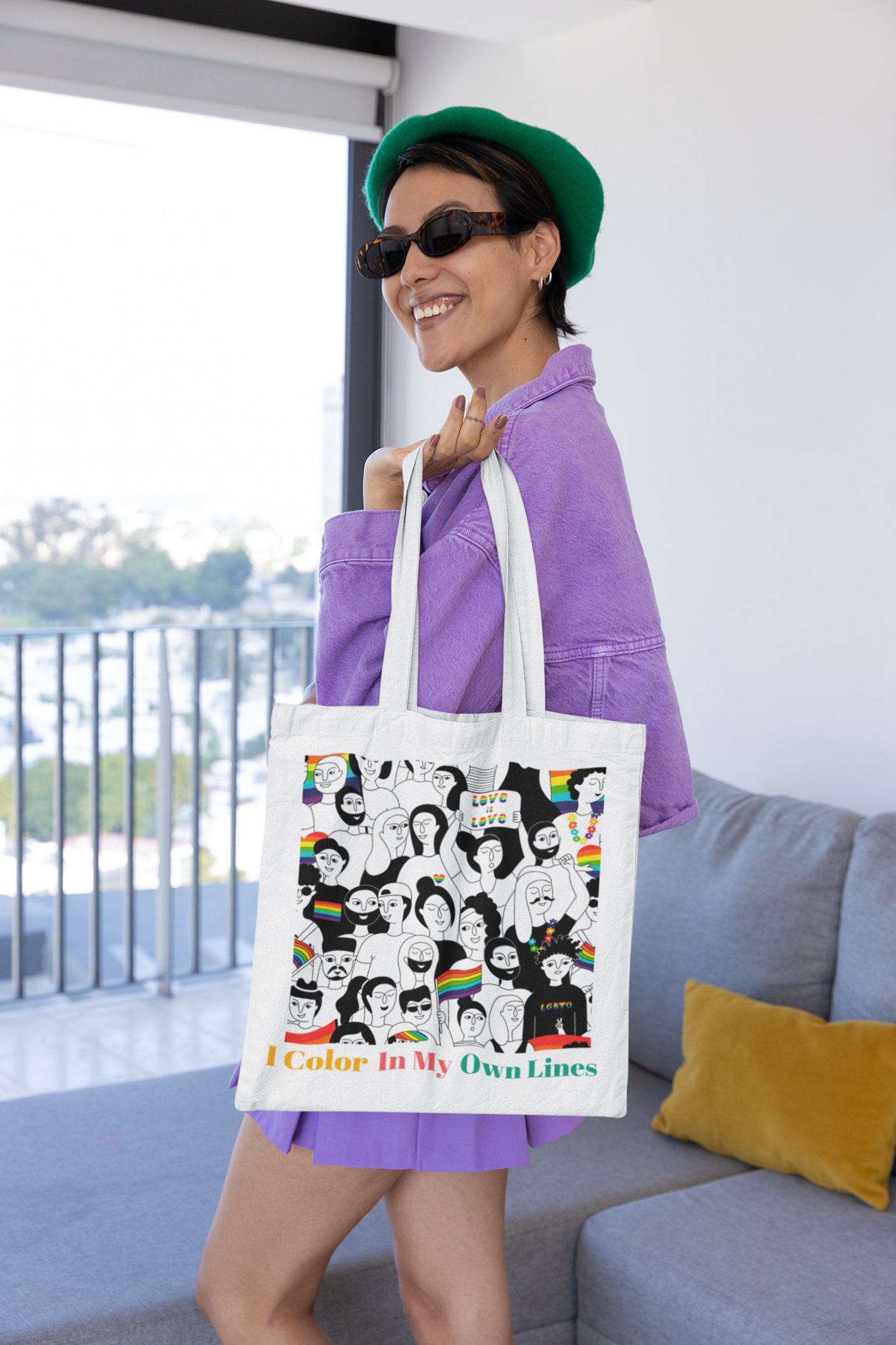 Love is Love Pride Proud Gay Queer Ally Reusable Sustainable Eco ...