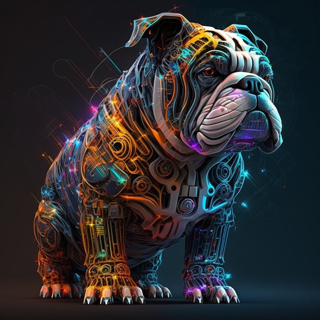 Cyber Bulldog - Instant Download - Etsy