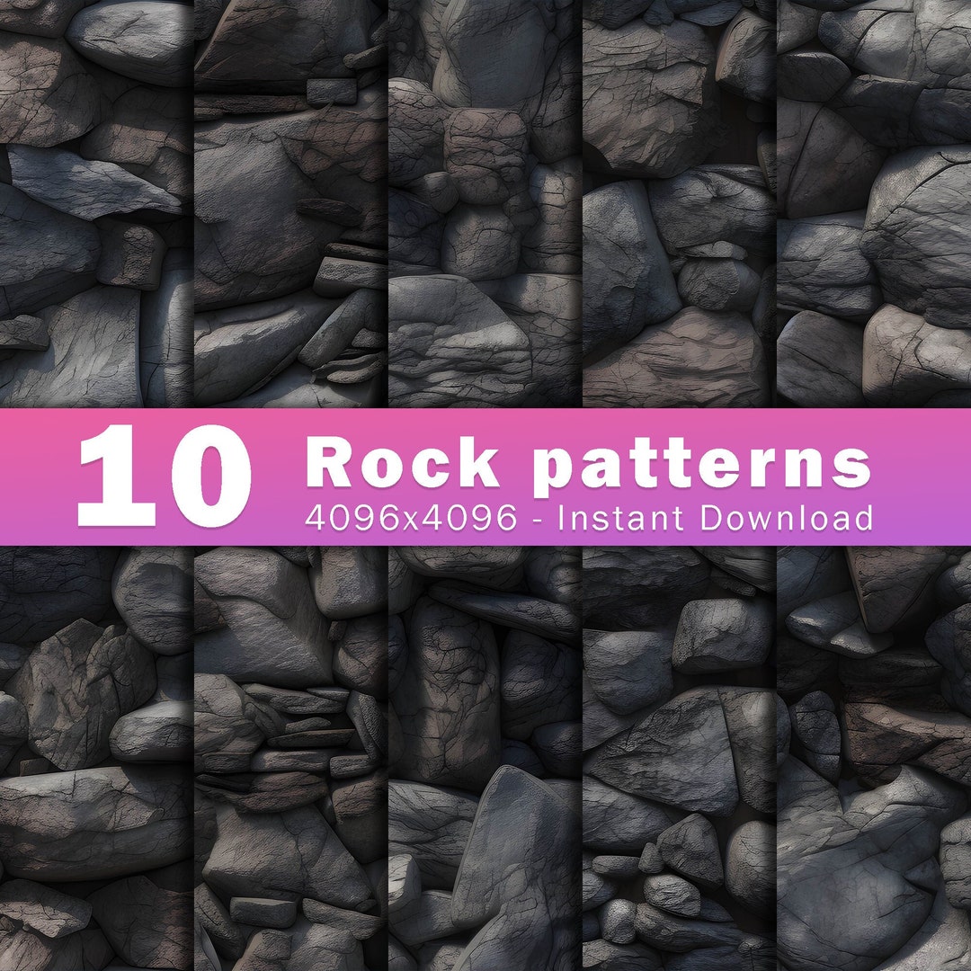 Infinite Rocks - Seamless Prints, Repeating Pattern, Rock Background ...