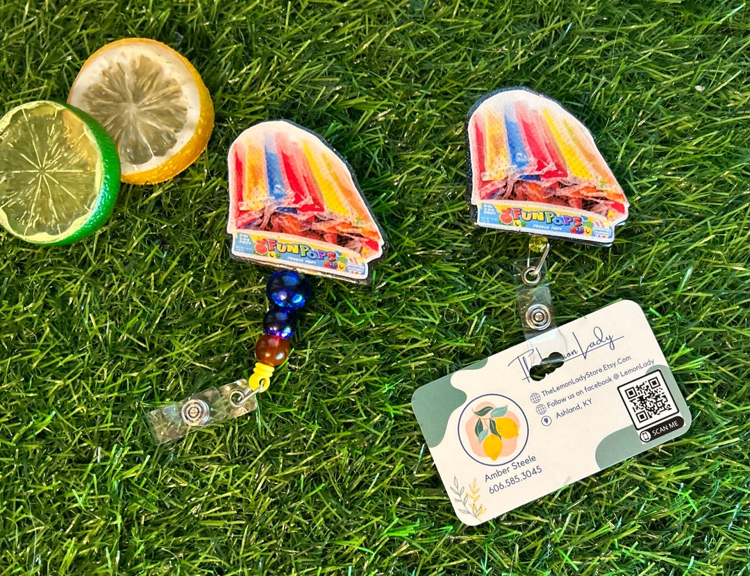 Popsicle Badge Reel , Fun Pop Badge Reel, Summer Badge Reel - Etsy