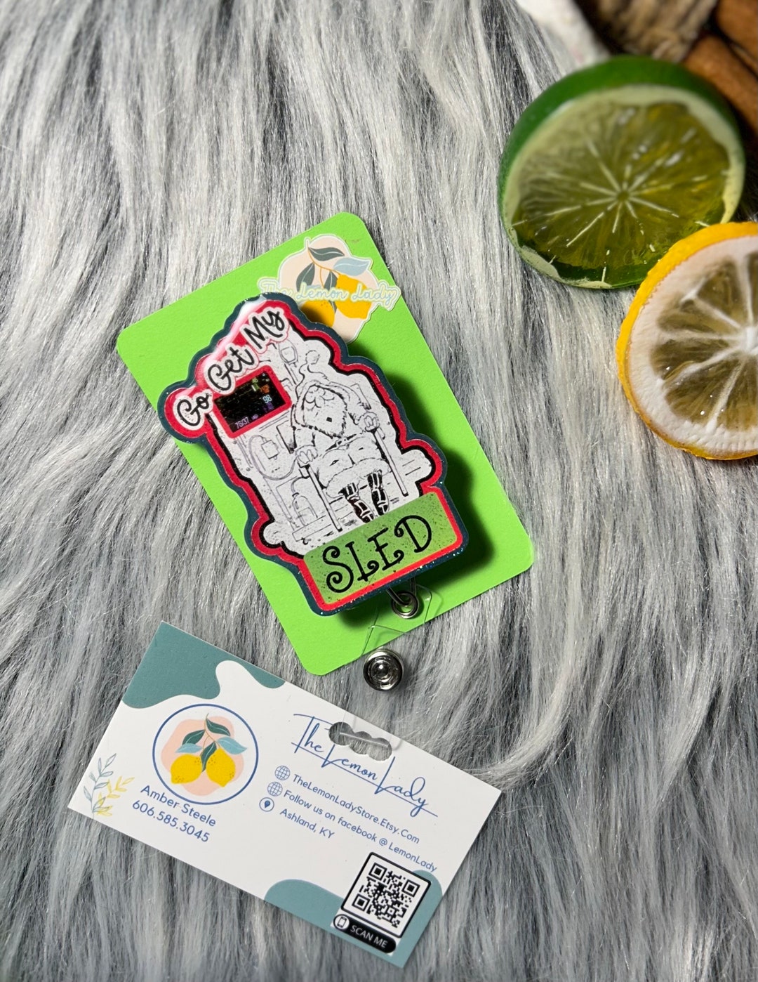 Funny Dialysis Nurse Christmas Badge Reel – “go Get My SLED” Holiday ID ...