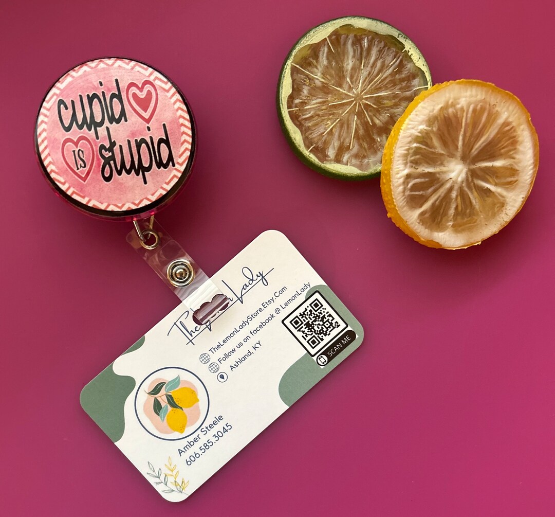 Cupid is Stupid Badge Reel, Valentines Day Badge Reel - Etsy