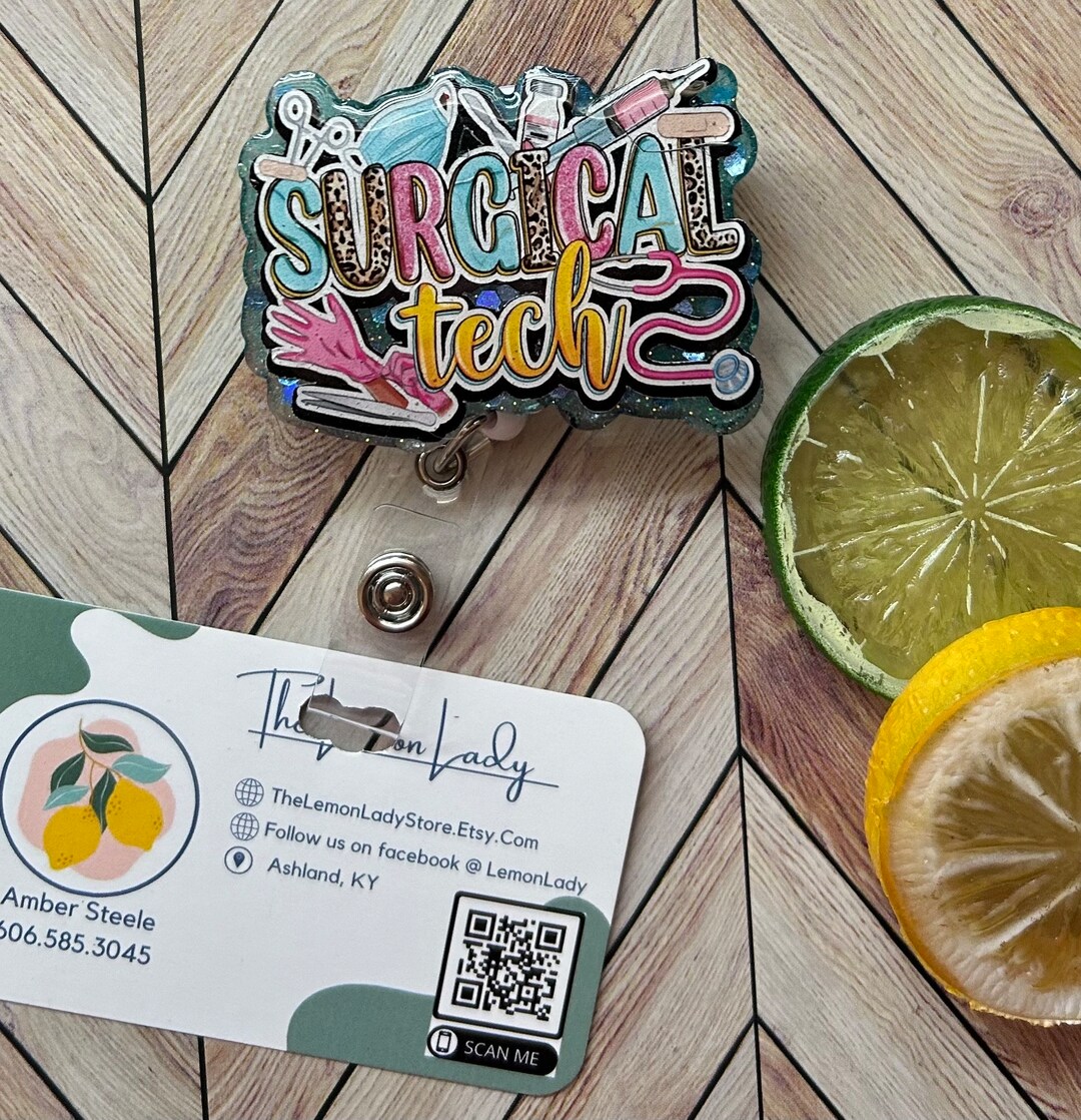 Surgical Tech Badge Reel, Surge Tech Badge Reel, Surgey Tech Badge Reel - Etsy