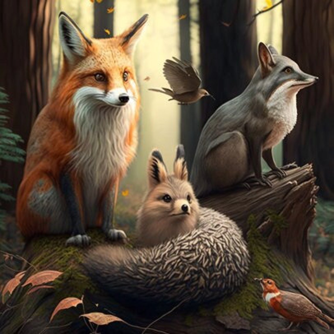 Animals in the Forrest - Etsy