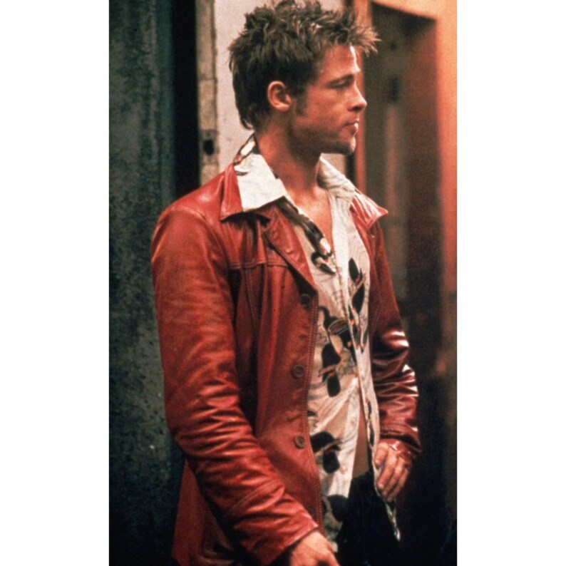 Brad Tyler FC Coat Leather Jacket Fight Club Coat - Etsy