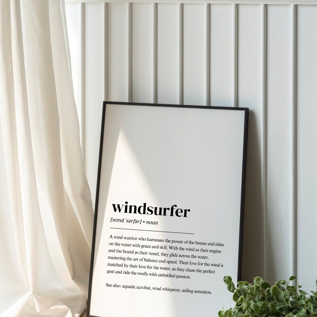Windsurf Poster | Windsurfer Definition | Windsurf Gift | Windsurfing ...