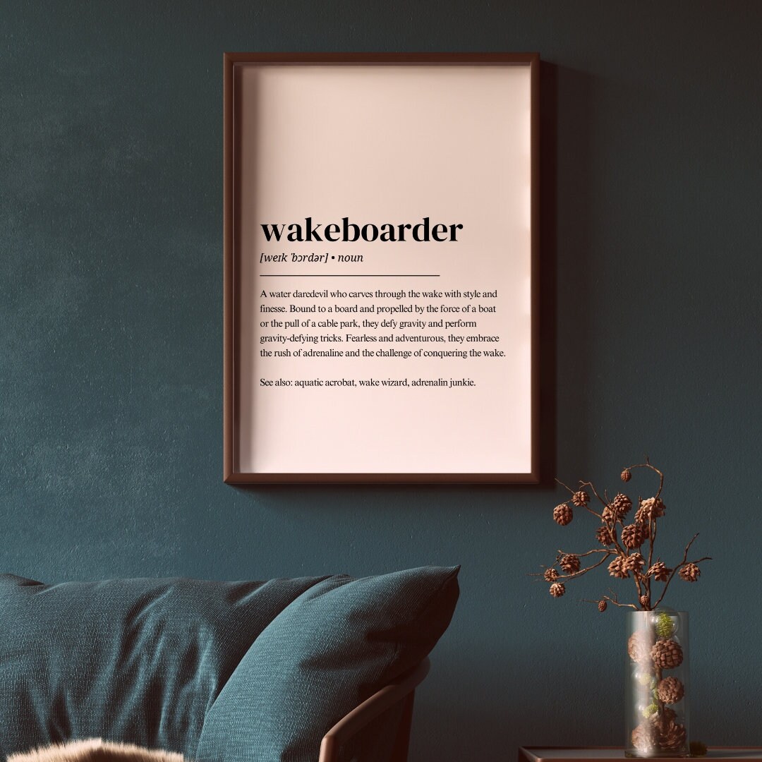 Wakeboard Poster | Wakeboard Definition | Wakeboard Gift | Wakeboard ...