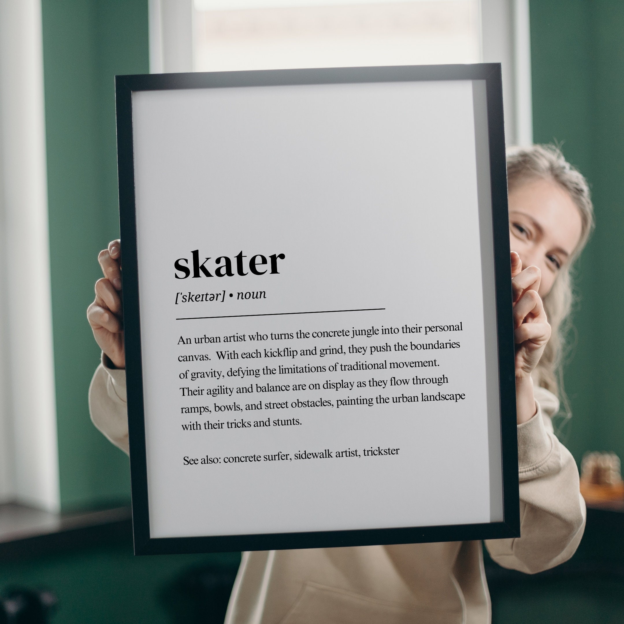 Skater Poster | Skater Definition | Skater Gift | Skateboarding | Gifts ...