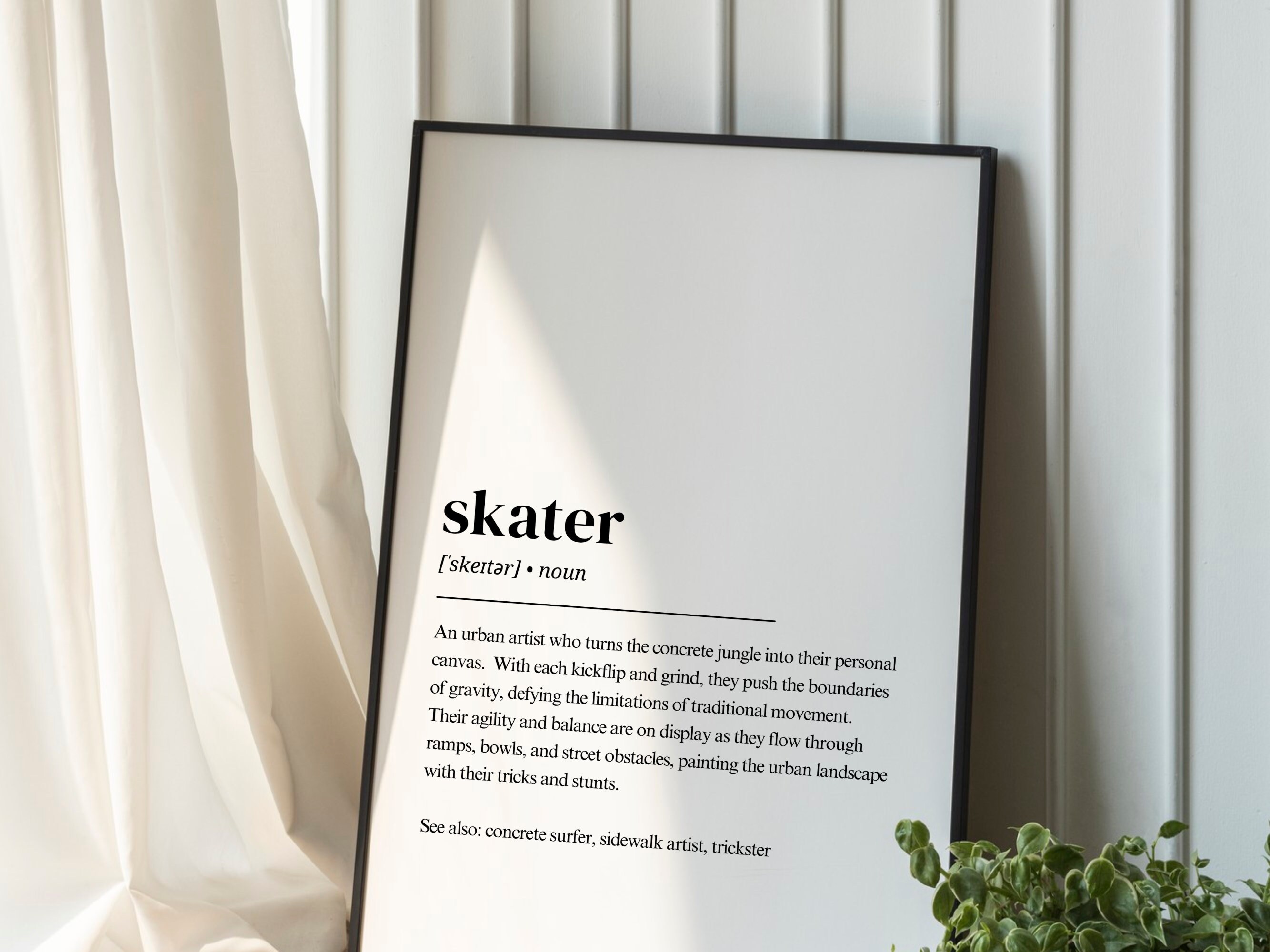 Skater Poster | Skater Definition | Skater Gift | Skateboarding | Gifts ...