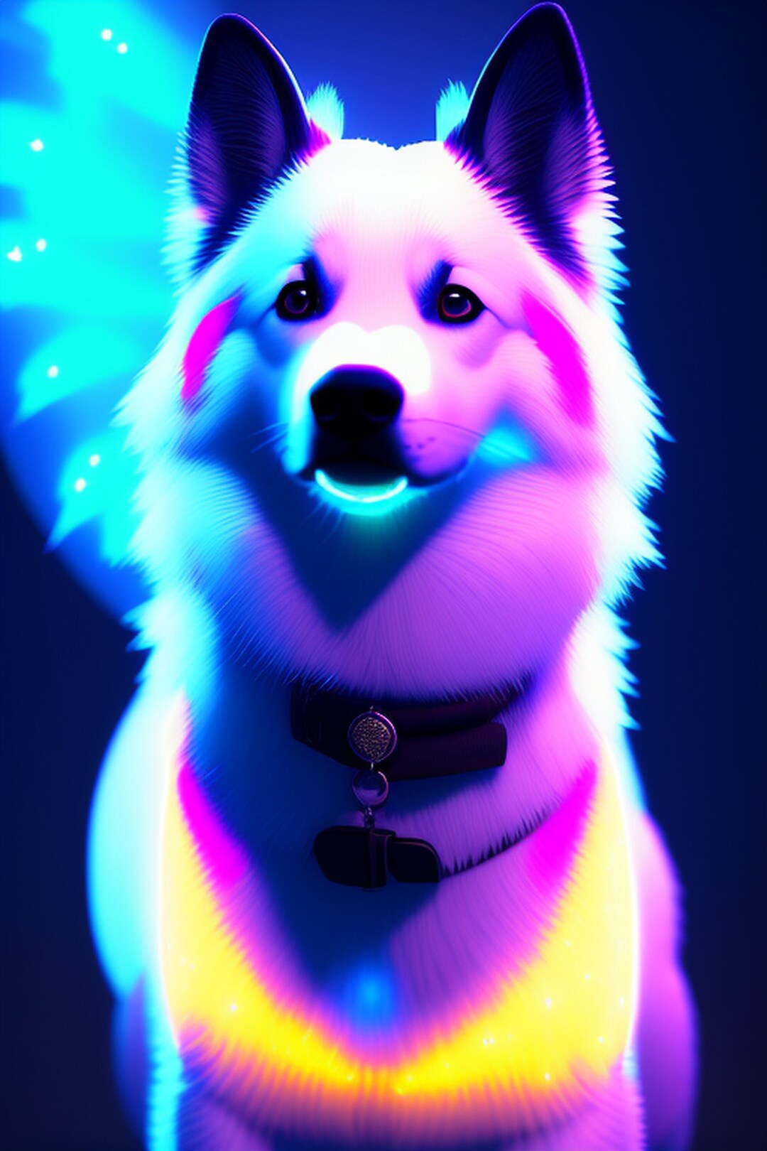 American Eskimo Digital Artwork, Printable Digital Art, High Resolution ...