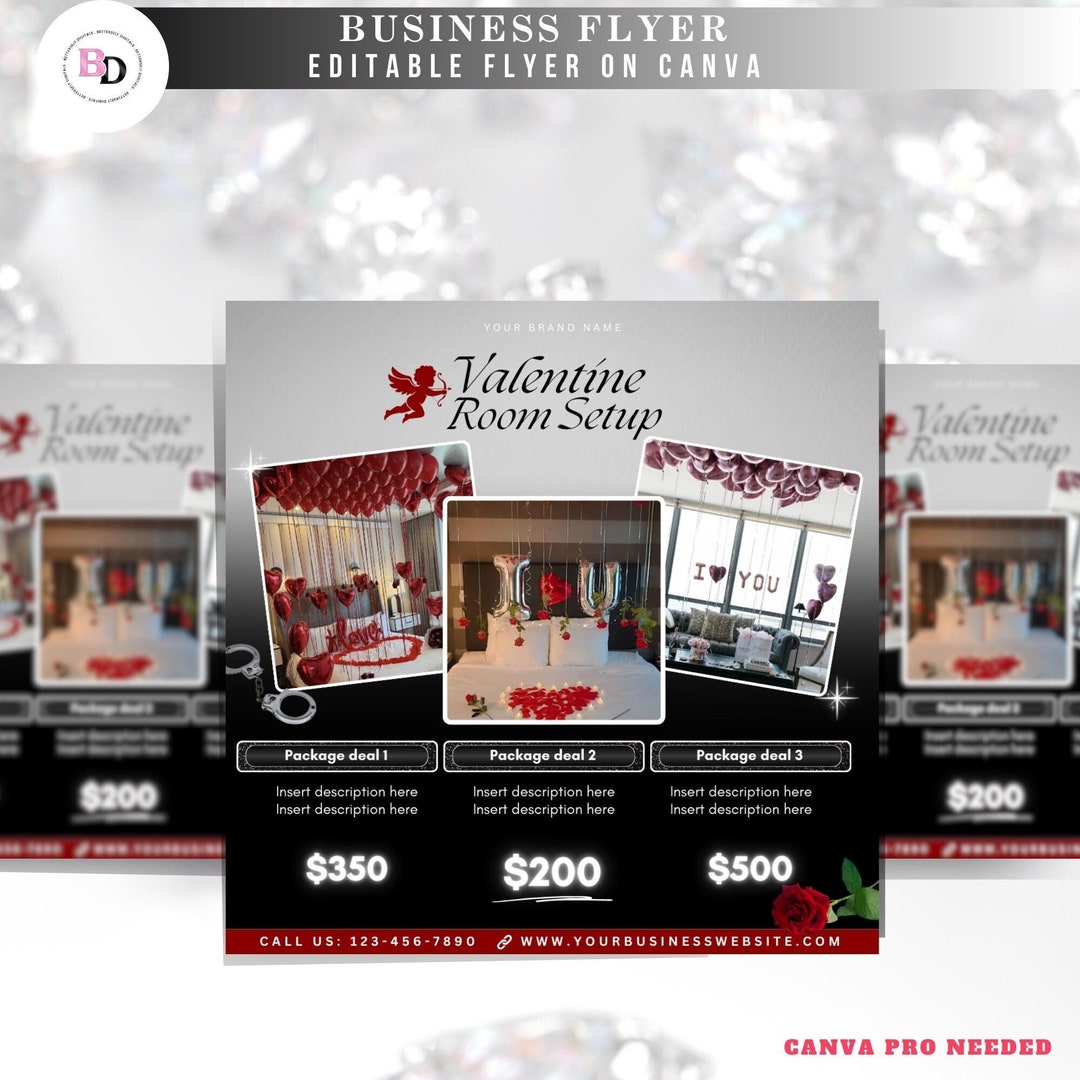 Room Decor Setup Flyer Template, DIY Template, Editable on Canva, Event ...