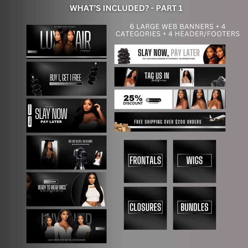 DIY Luxury Branding Set, Hair Bundle Tag, Hair Extension, Branding Kit ...
